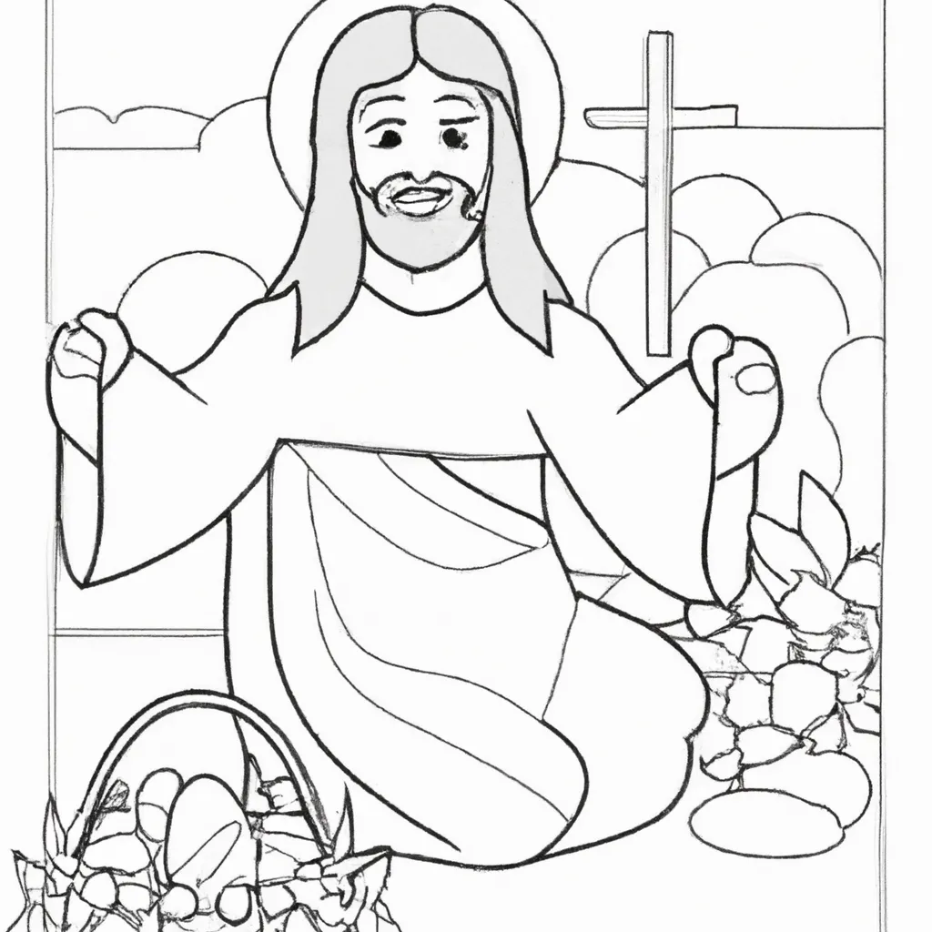 Celebre a Páscoa com 7 Desenhos de Jesus para Imprimir e Colorir!
