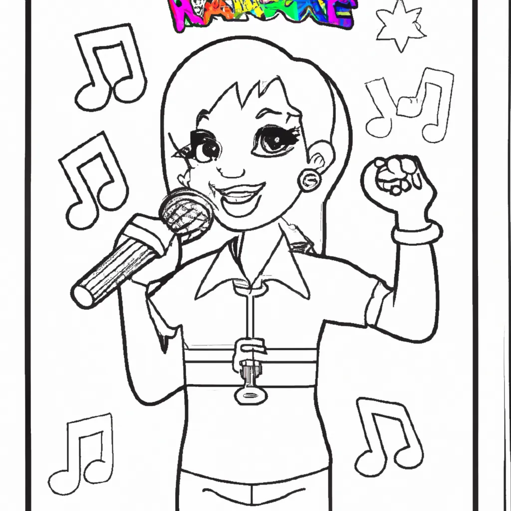 10 Desenhos de Karaokê para Imprimir e Colorir