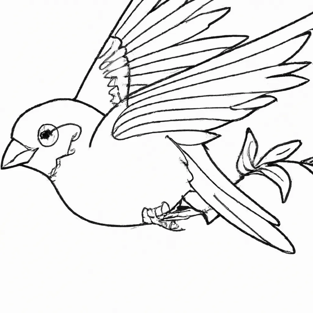 10 Lindos Desenhos de Passarinho Voando para Imprimir e Colorir