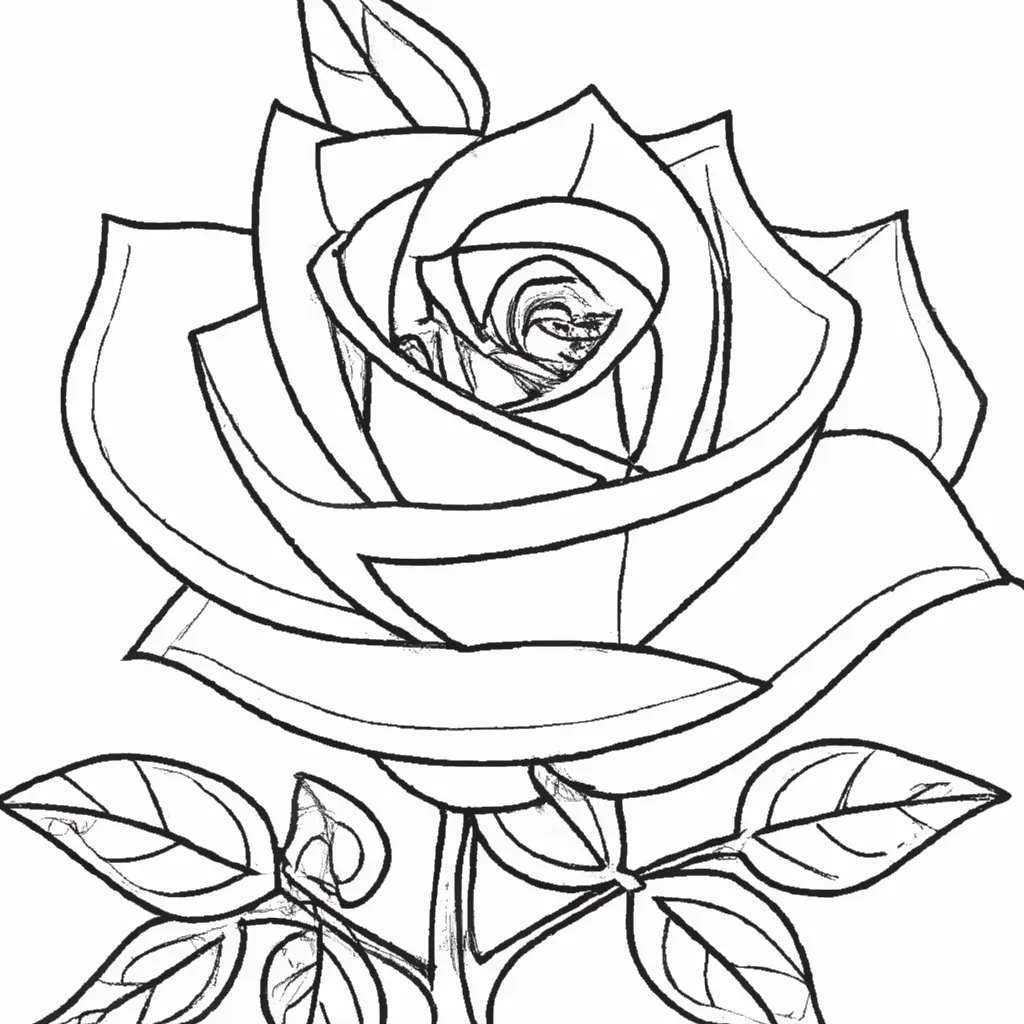 10 Desenhos de Rosas Realistas para Imprimir e Colorir