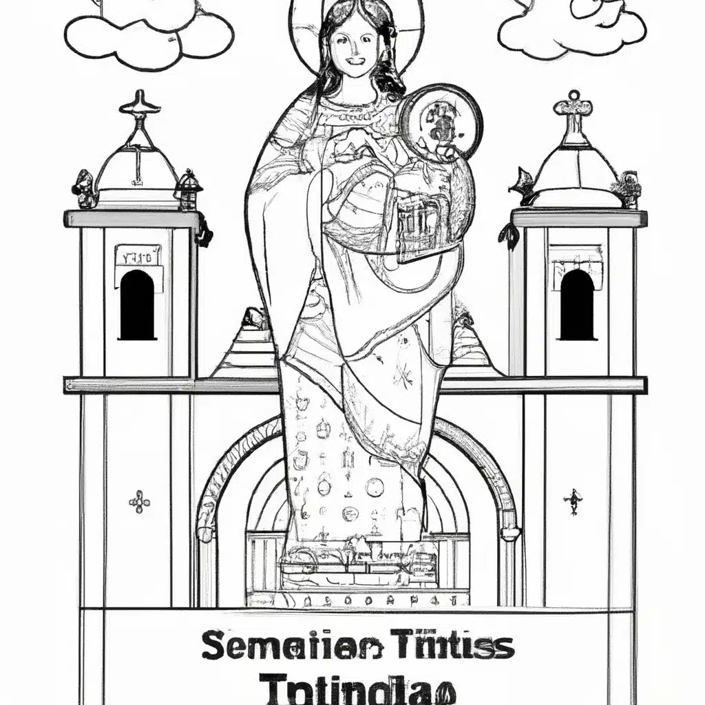 Divinos Desenhos da Santíssima Trindade para Colorir