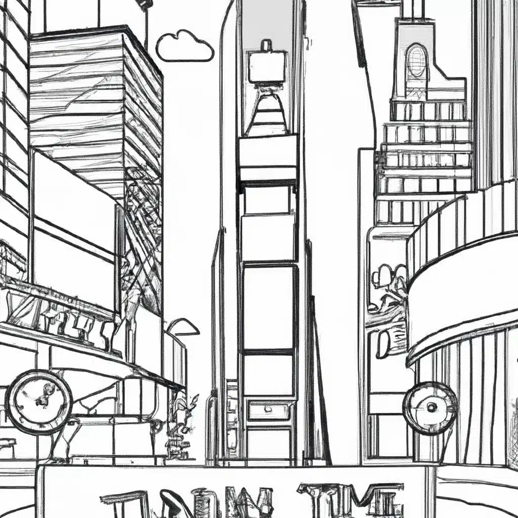 7 Desenhos Incríveis da Times Square para Imprimir e Colorir