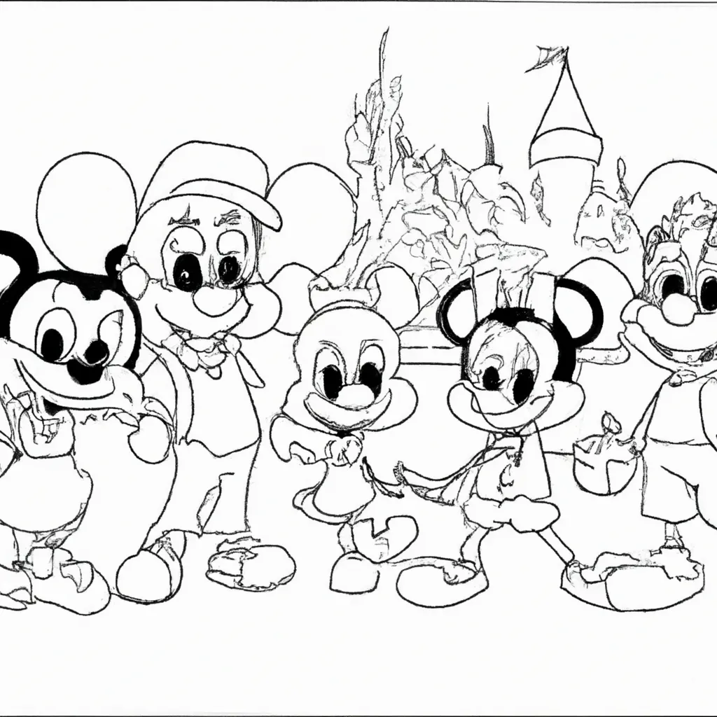 Divirta-se com a Turma do Mickey: Desenhos para Imprimir e Colorir