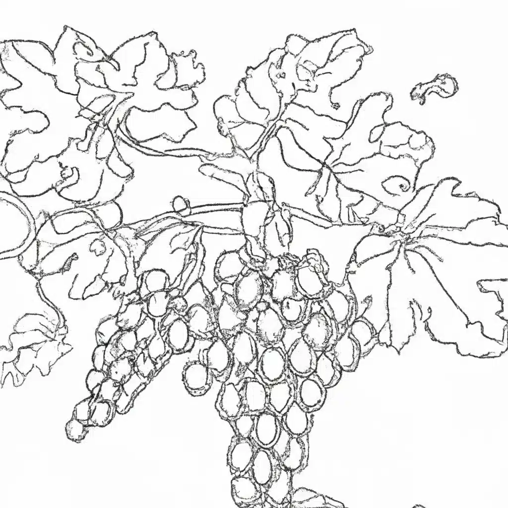 Vibrantes Desenhos de Videira para Colorir