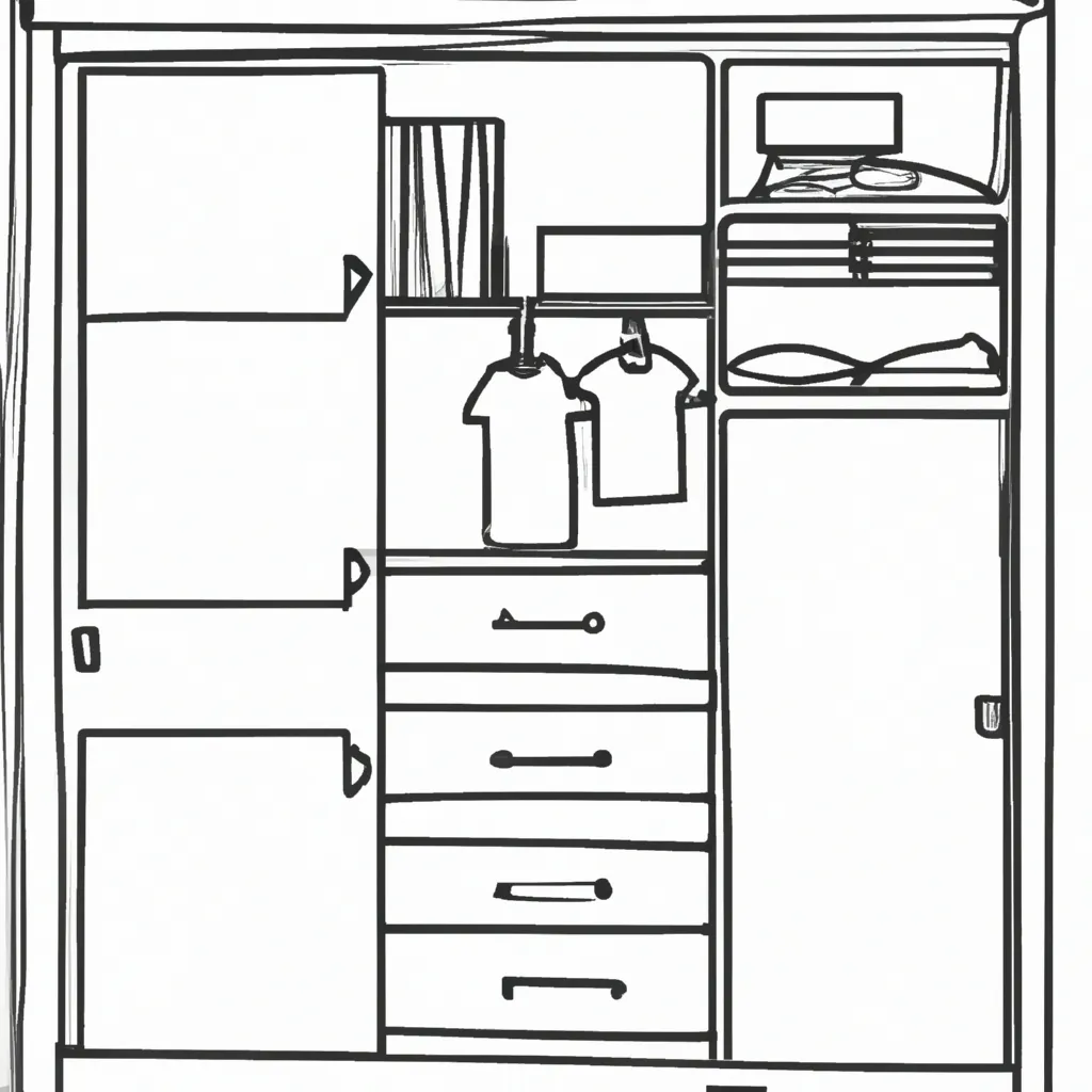 10 Modelos de Armários para Desenhar e Colorir