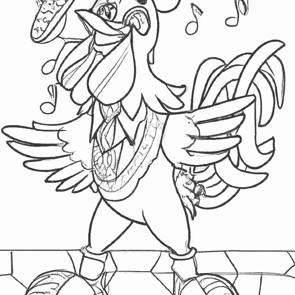 7 Desenhos de Galo Garnizé para Colorir e se Encantar
