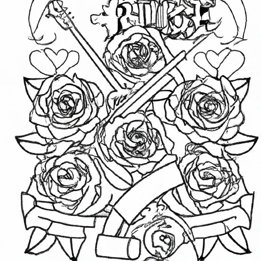 10 Desenhos do Guns N' Roses para Imprimir e Colorir!
