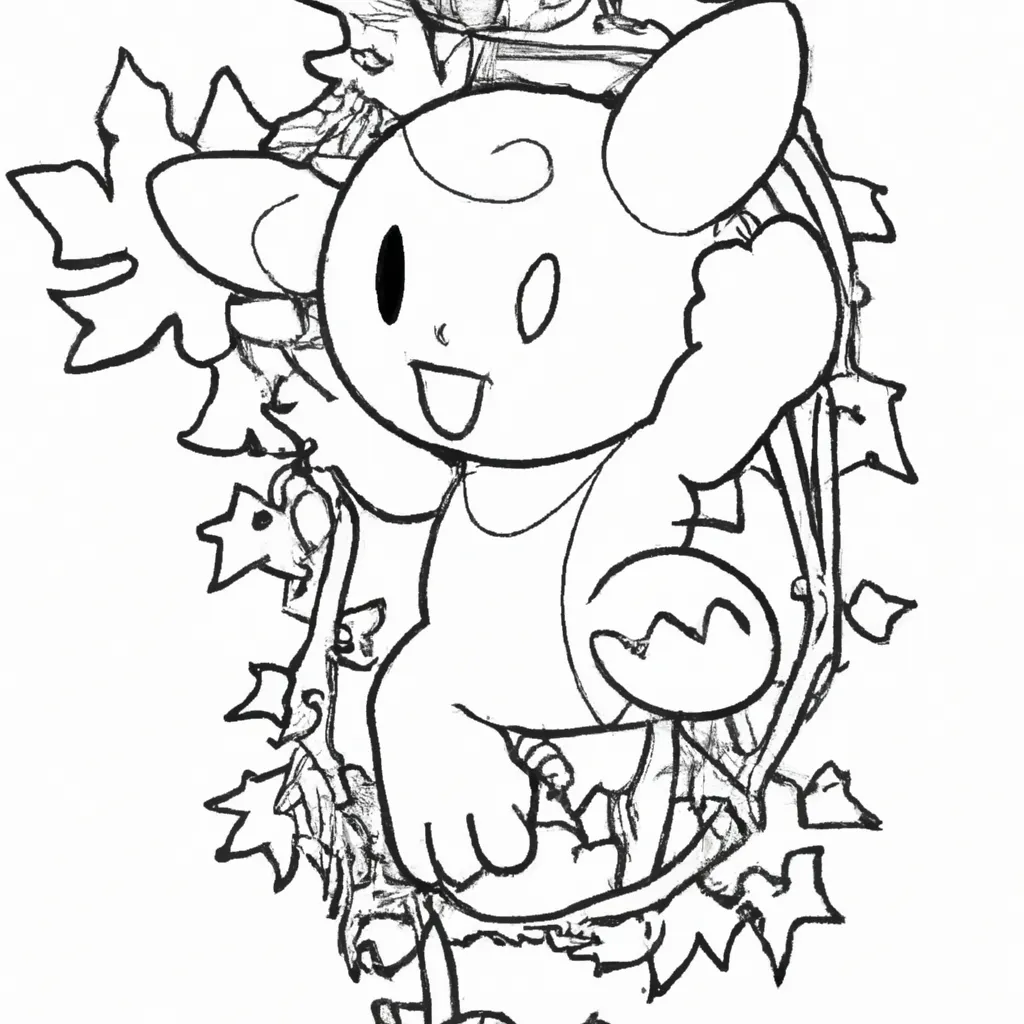 10 Desenhos de Ivy Pokemon para Imprimir e Colorir