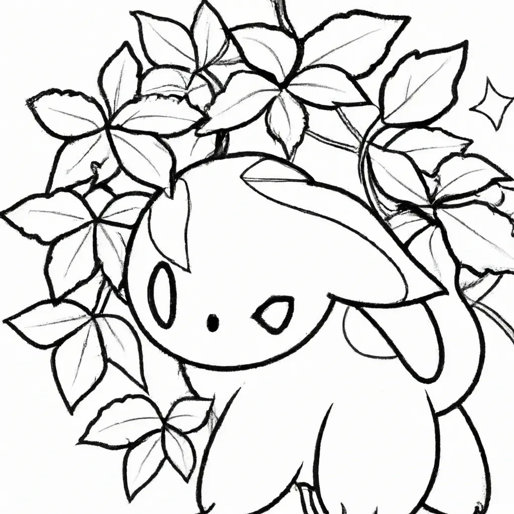 10 Desenhos de Ivy Pokemon para Imprimir e Colorir
