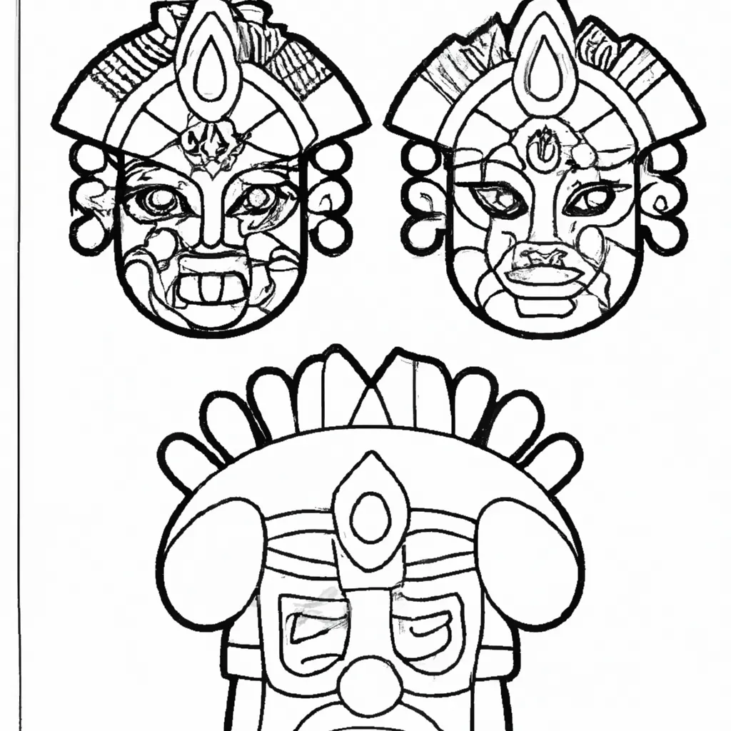 Descubra as Incríveis Máscaras dos Incas para Imprimir e Colorir!