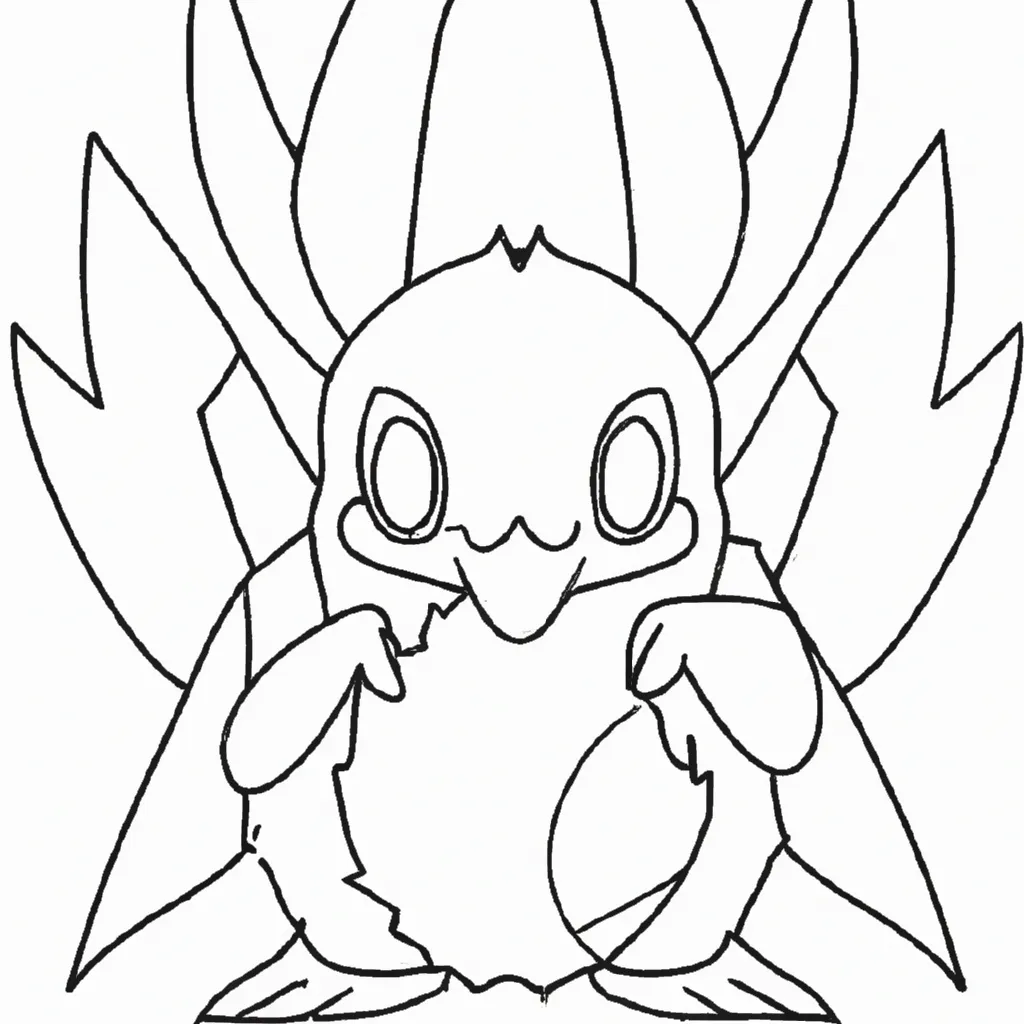 10 Desenhos de Quaxly Pokemon para Imprimir e Colorir