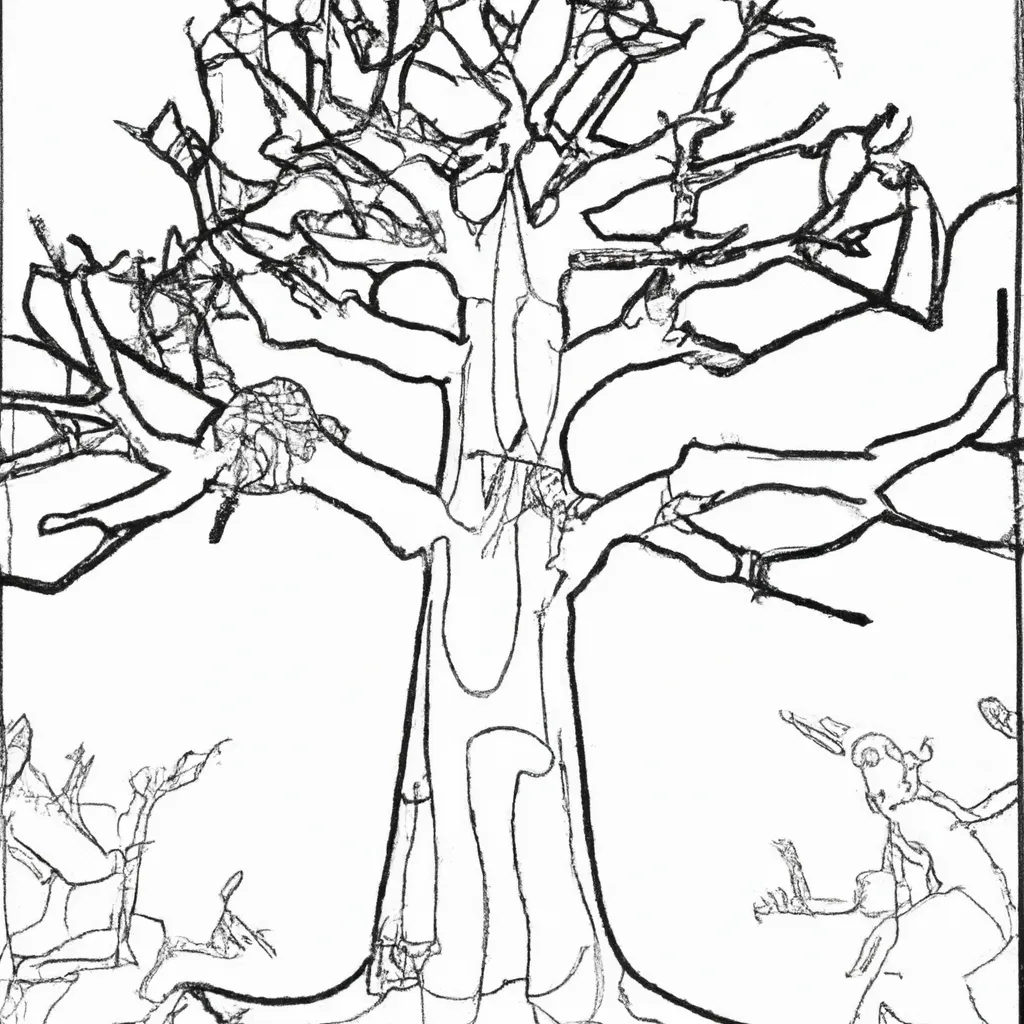 10 Desenhos de Árvore Seca para Imprimir e Colorir.