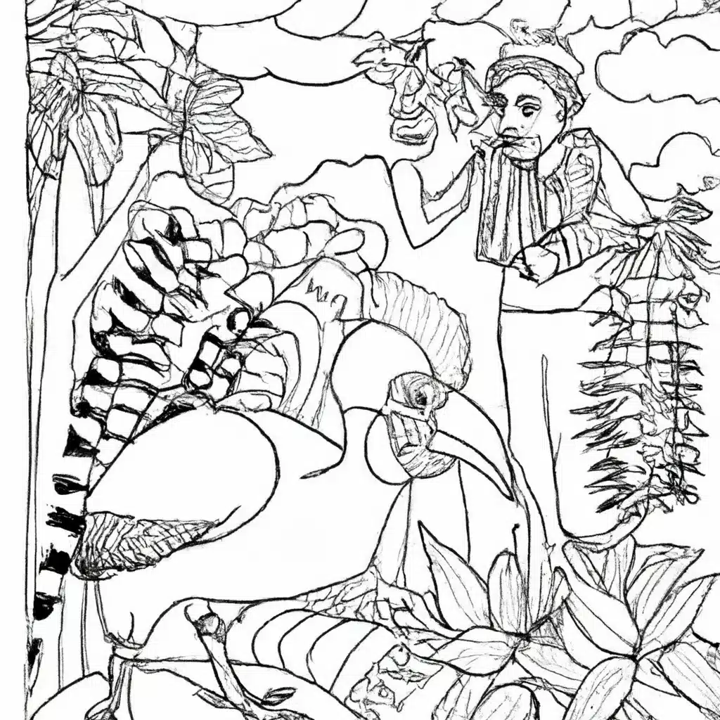 7 Desenhos de Henri Rousseau para Imprimir e Colorir