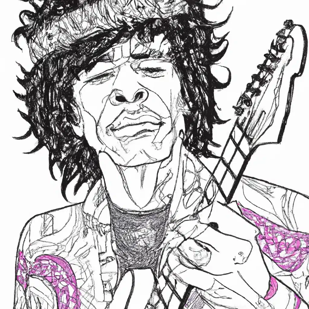 10 Desenhos de Jimi Hendrix para Imprimir e Colorir