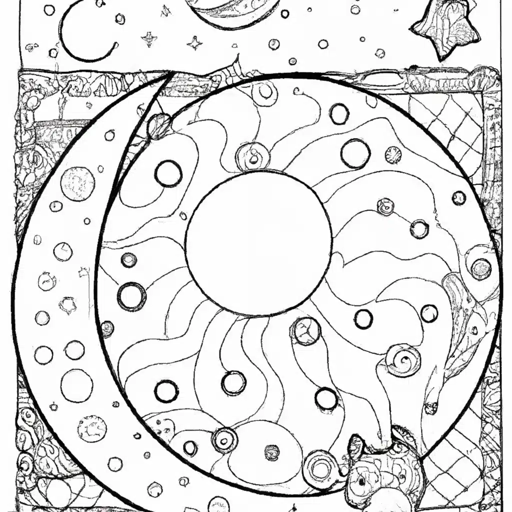 Desenhos Realistas da Lua para Imprimir e Colorir