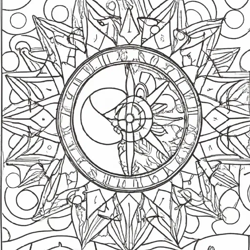 Criatividade com Mandala de Sol e Lua para Colorir