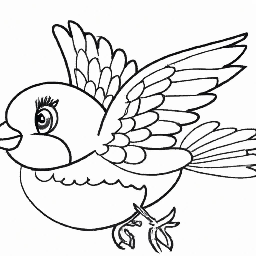 10 Lindos Desenhos de Passarinho Voando para Imprimir e Colorir
