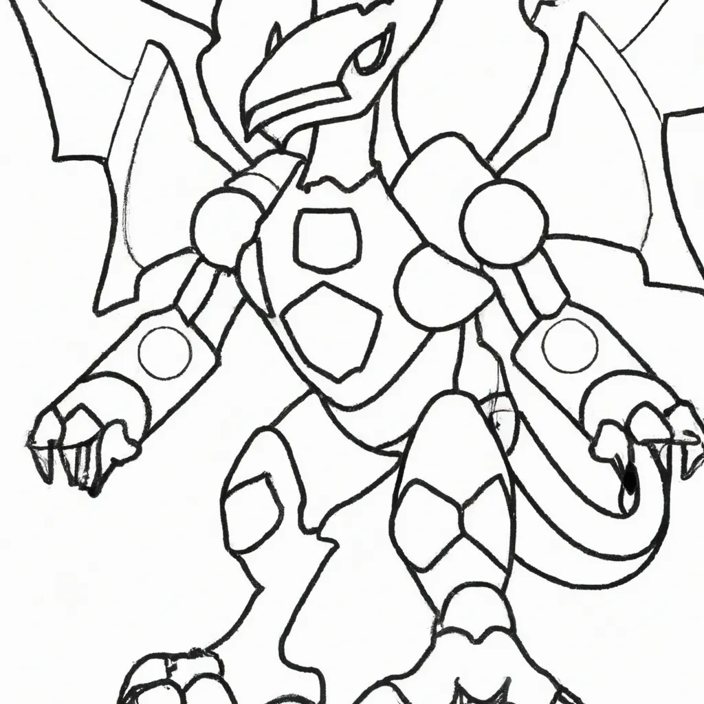 Magia dos 10 Desenhos de Pokémon Zekrom para Imprimir e Colorir