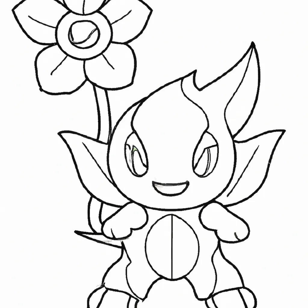 7 Desenhos de Florges Pokemon para Imprimir e Colorir