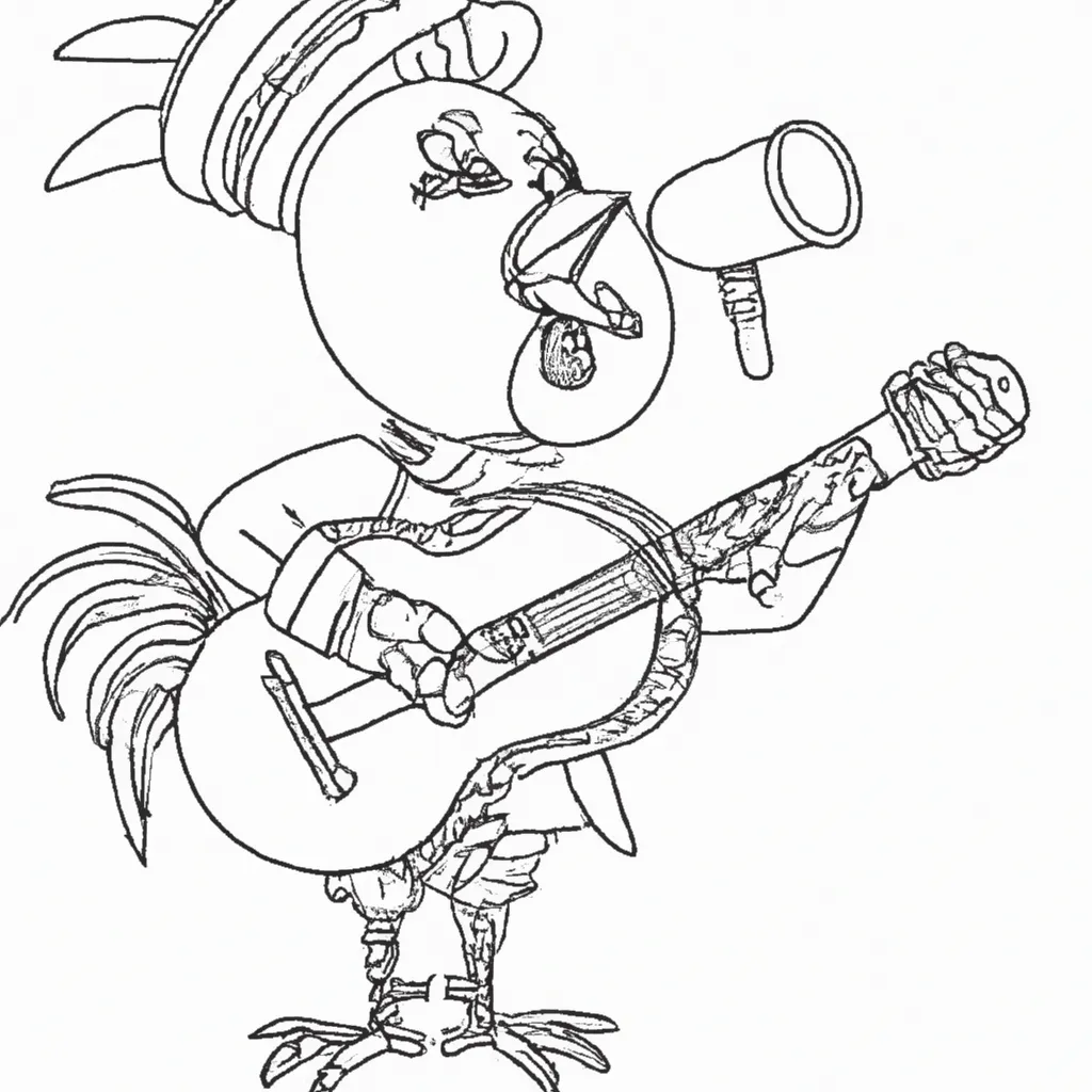 7 Desenhos de Galo Garnizé para Colorir e se Encantar