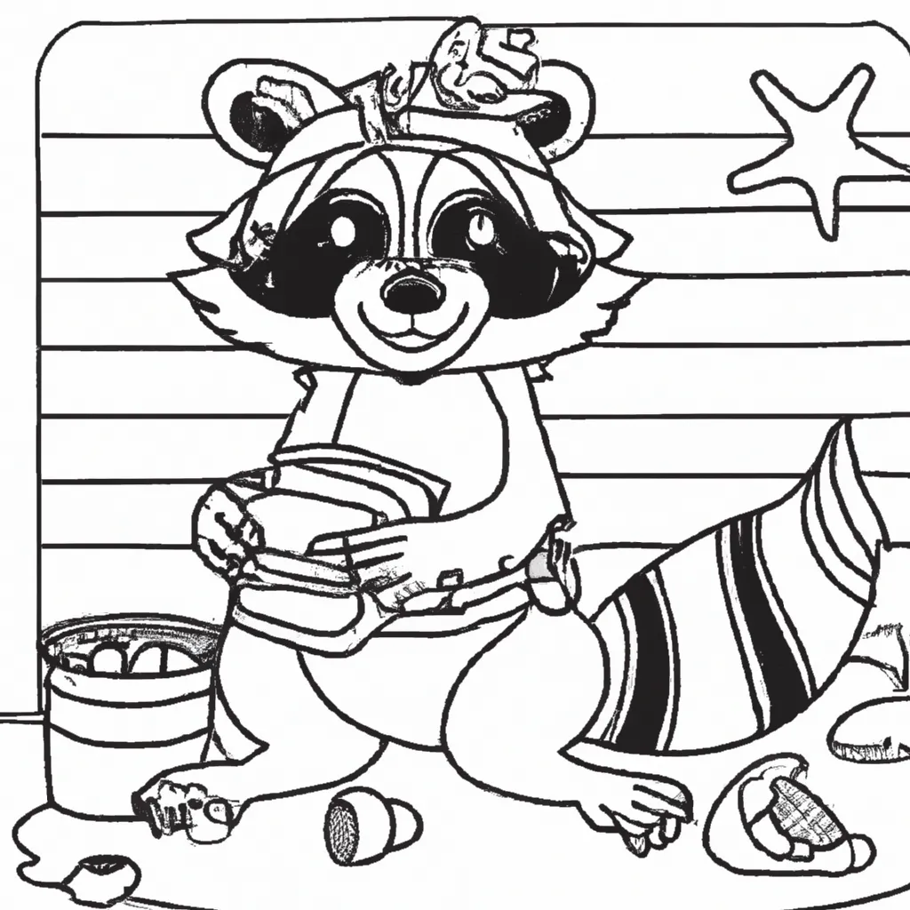 10 Desenhos de Marine the Raccoon para Imprimir e Colorir