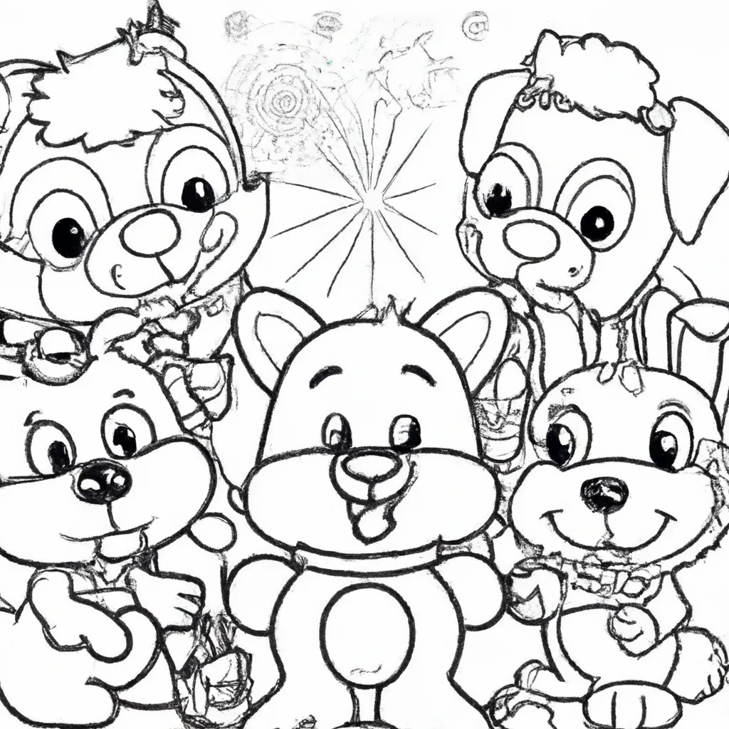 Amiguinhos: Desenhos para Imprimir e Colorir