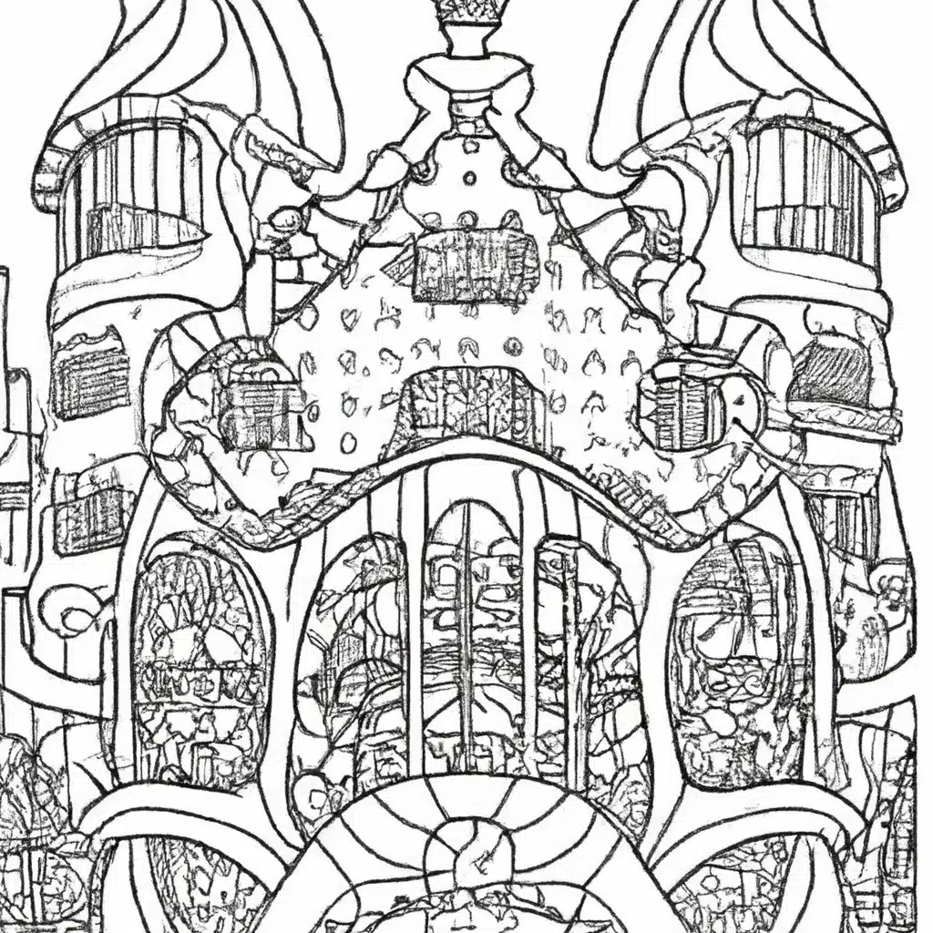 Arte de Antoni Gaudí: Desenhos para Imprimir e Colorir