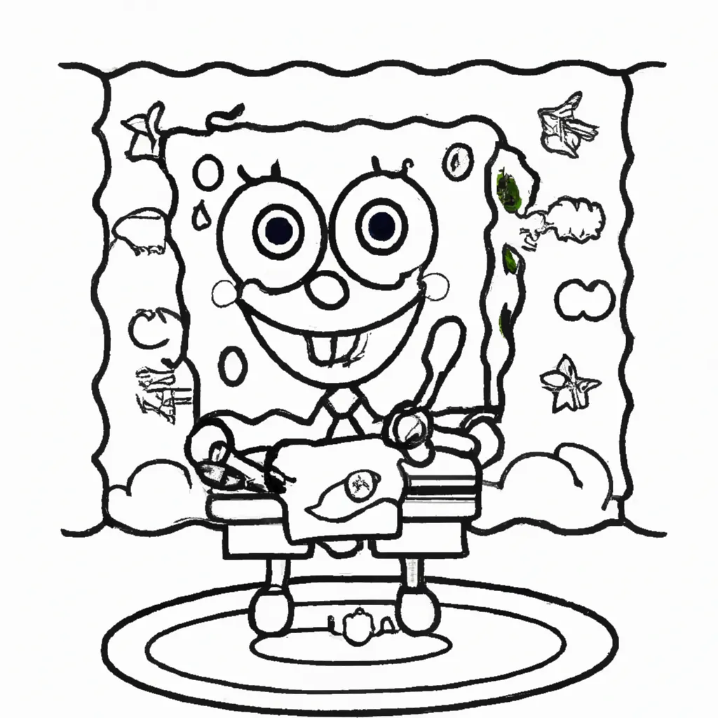 Aventuras do Bob Esponja Bebê para Colorir!