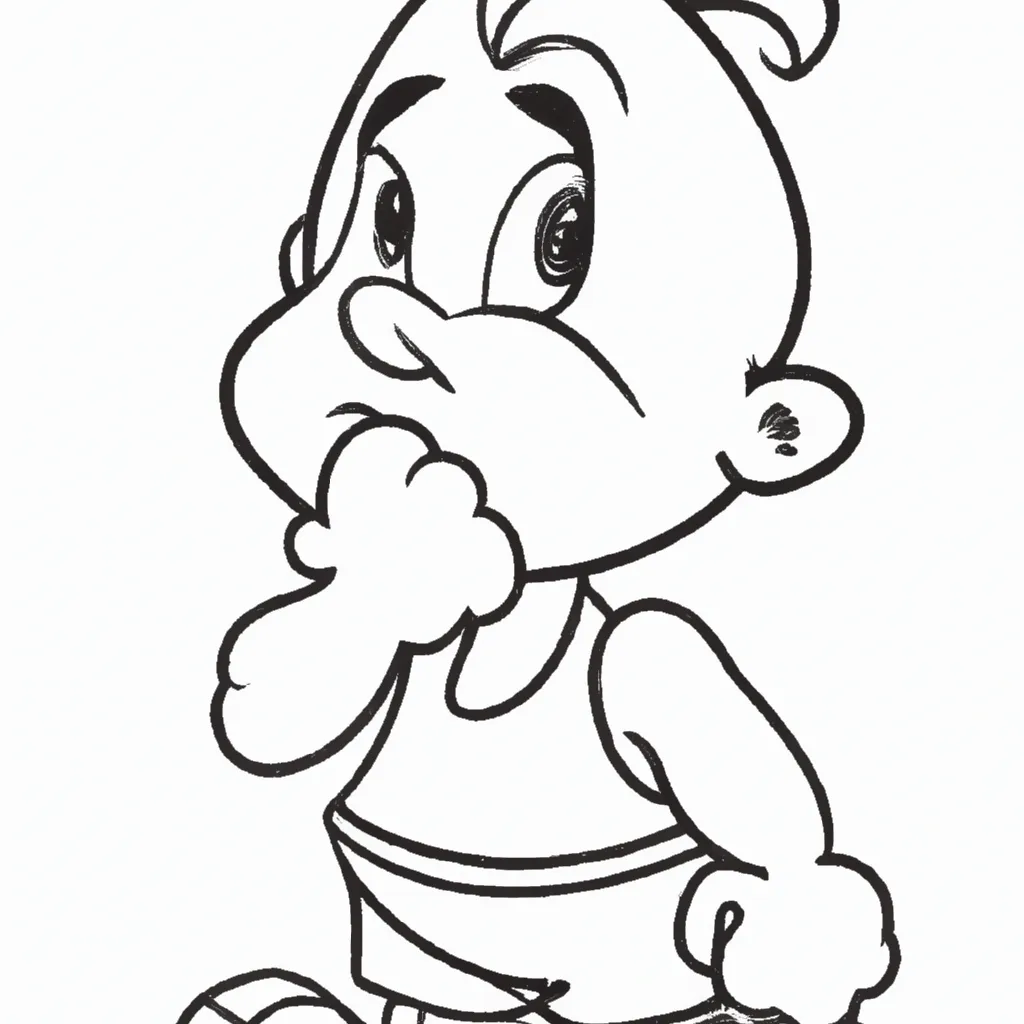 10 Desenhos de Boneco Pensando para Imprimir e Colorir