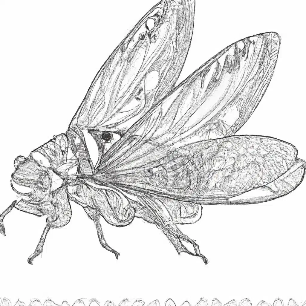 10 Desenhos de Cigarra Voando para Imprimir e Colorir!