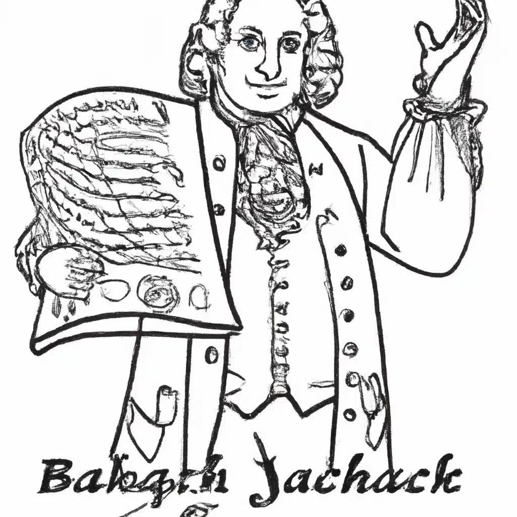 7 Belos Desenhos de Johann Sebastian Bach para Colorir