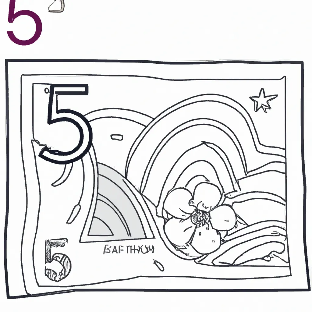 5 Desenhos Incríveis da Nota de 5 Euros para Colorir