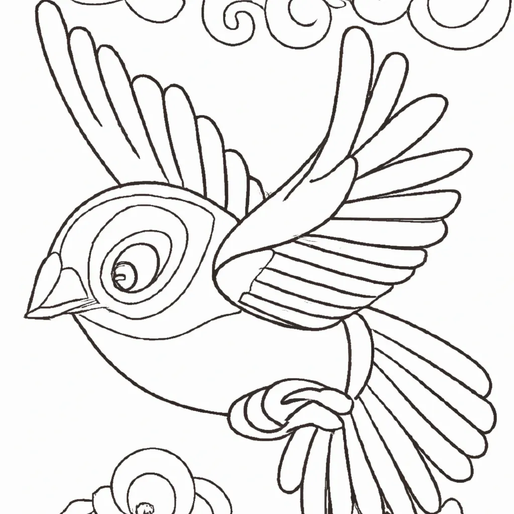 10 Lindos Desenhos de Passarinho Voando para Imprimir e Colorir