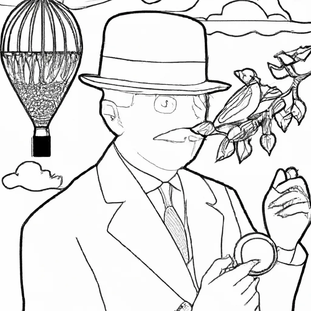 10 Desenhos de René Magritte para Imprimir e Colorir