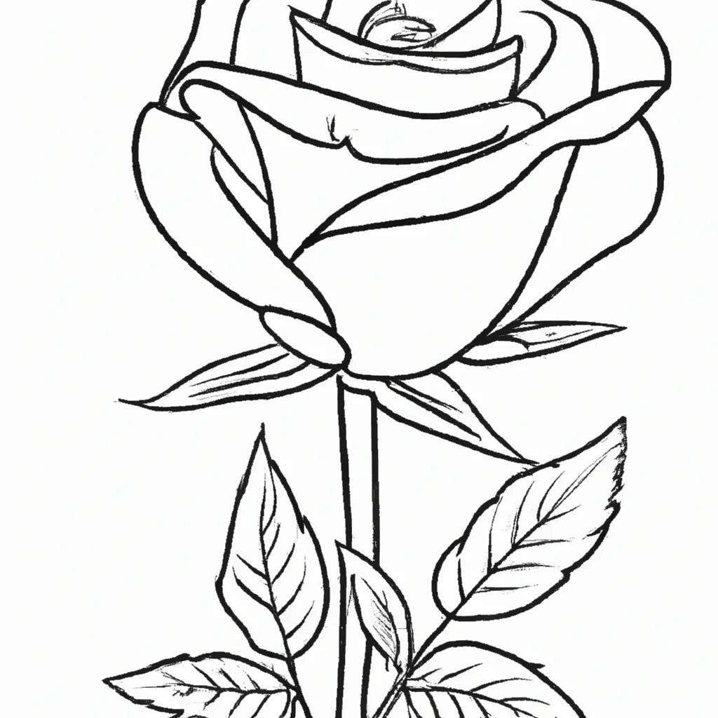 10 Desenhos de Rosas Realistas para Imprimir e Colorir