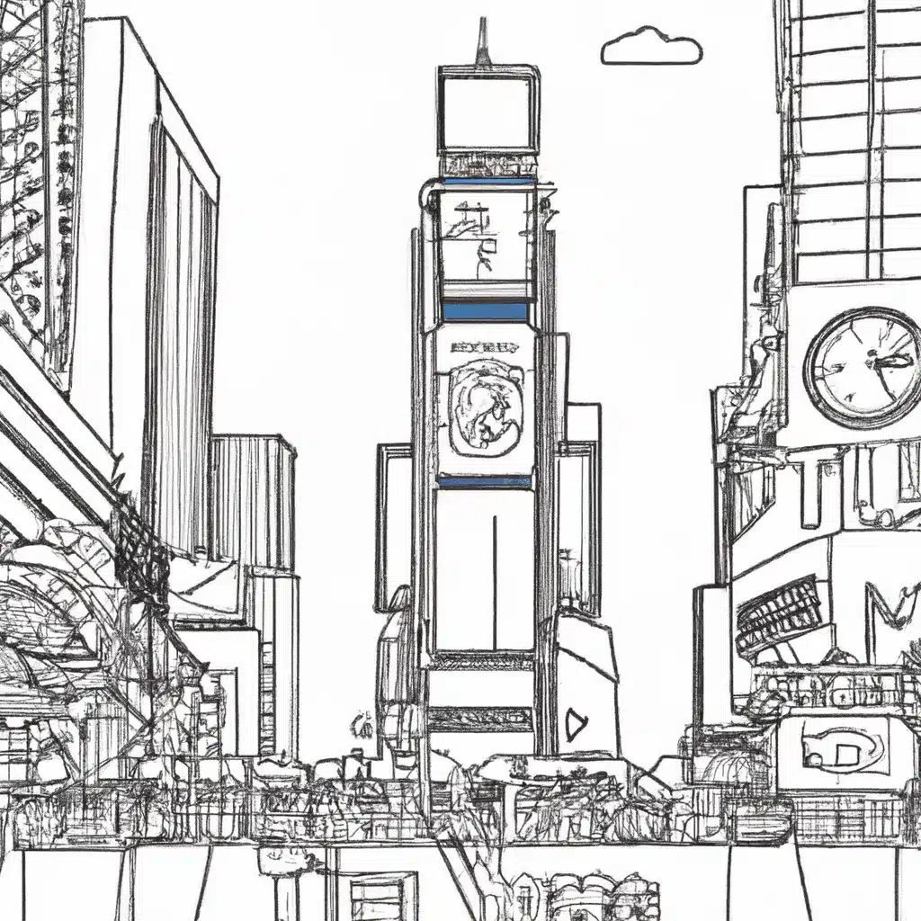 7 Desenhos Incríveis da Times Square para Imprimir e Colorir