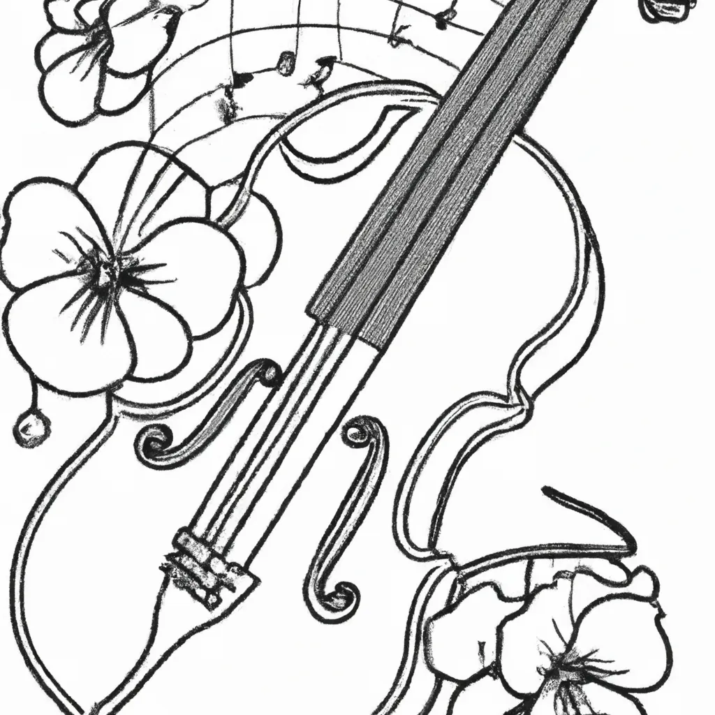 7 Desenhos de Viola para Imprimir e Colorir