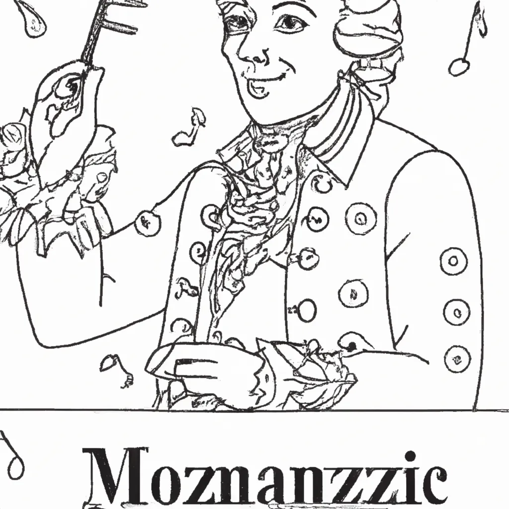 10 Desenhos de Mozart para Imprimir e Colorir