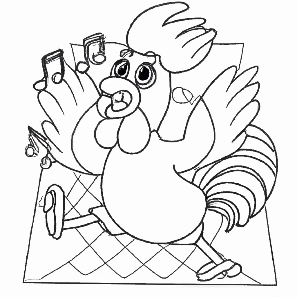 7 Desenhos de Galo Garnizé para Colorir e se Encantar