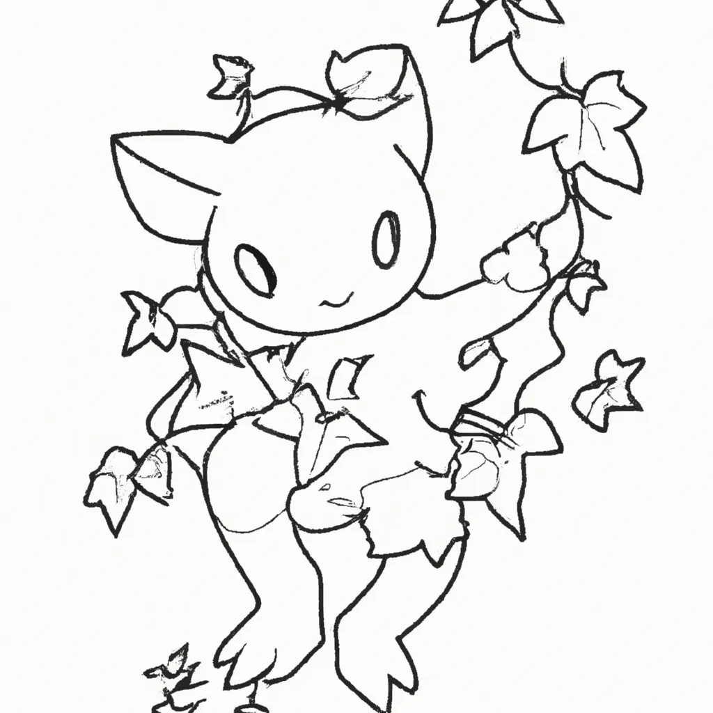 10 Desenhos de Ivy Pokemon para Imprimir e Colorir