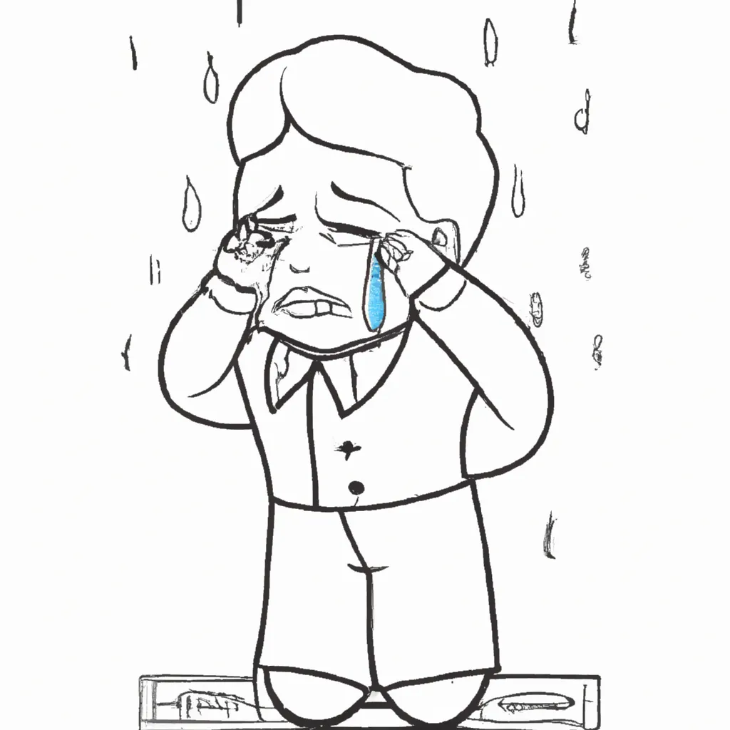 10 Desenhos de Menino Chorando para Imprimir e Colorir