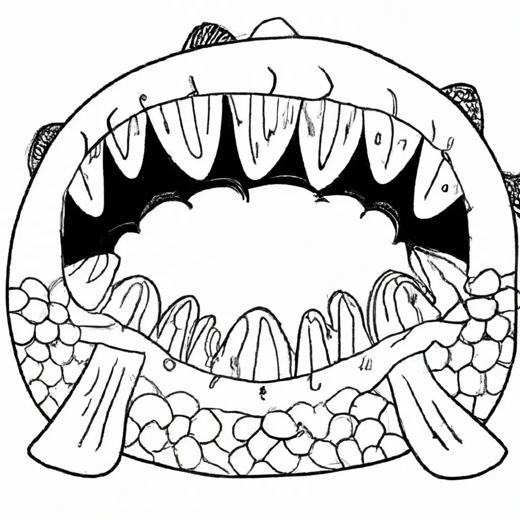 10 Desenhos de Boca de Monstro para Imprimir e Colorir!