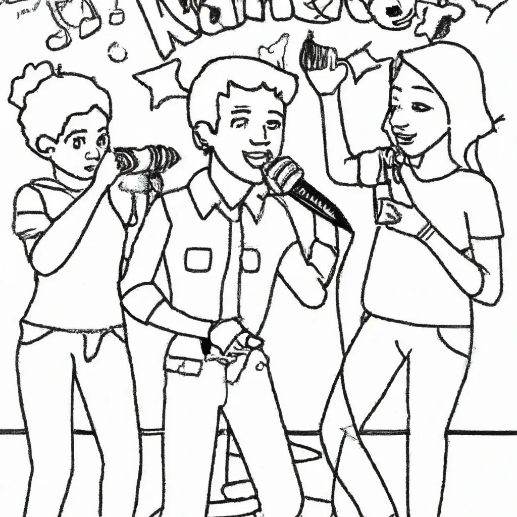 10 Desenhos de Karaokê para Imprimir e Colorir