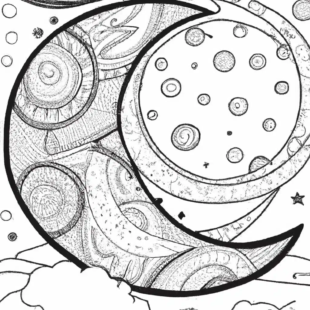 Desenhos Realistas da Lua para Imprimir e Colorir