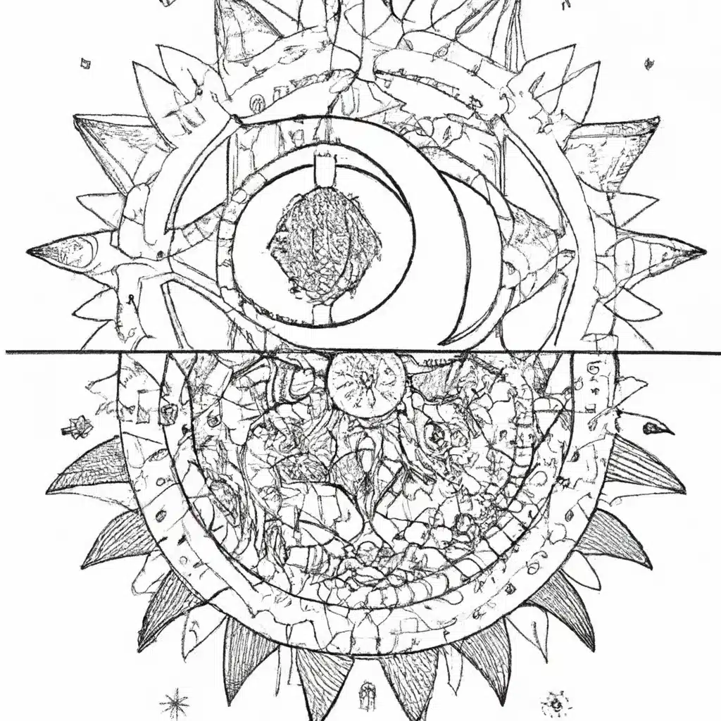 Criatividade com Mandala de Sol e Lua para Colorir