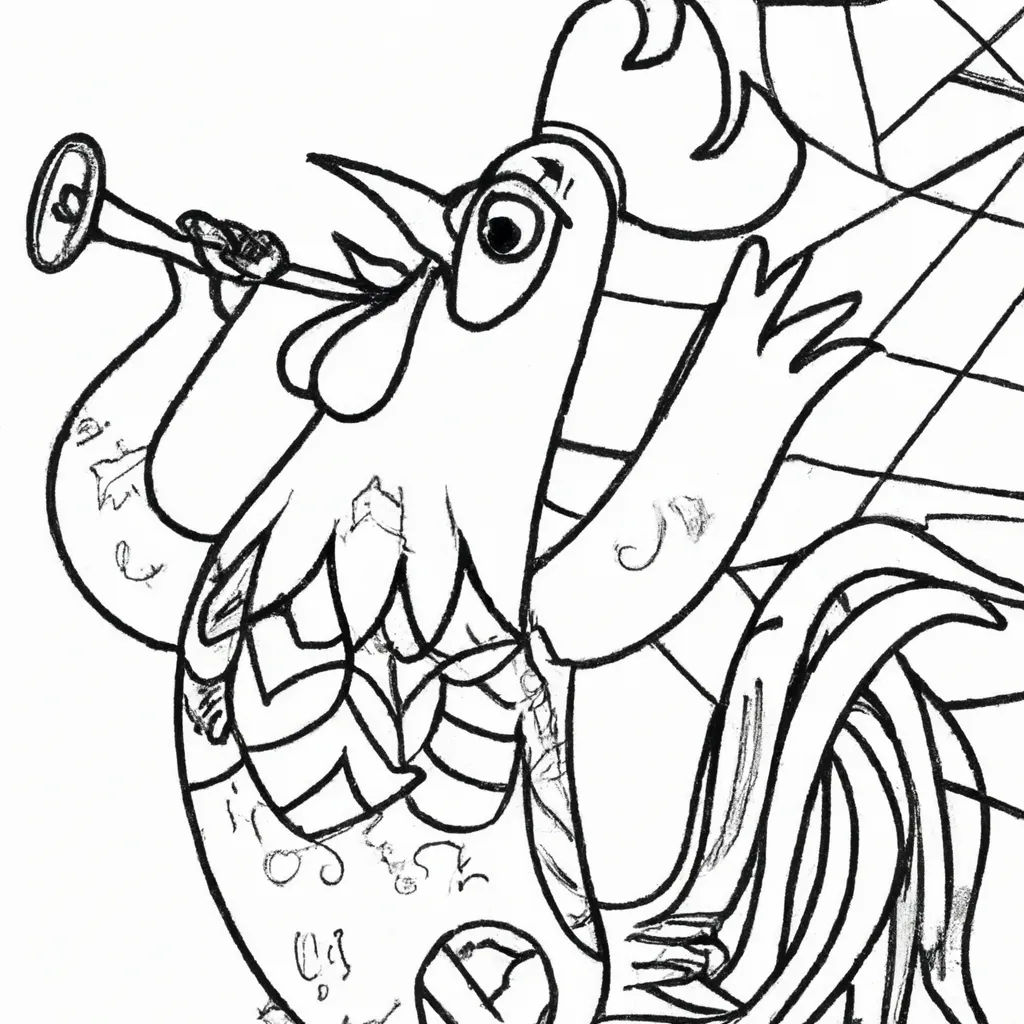 7 Desenhos de Galo Garnizé para Colorir e se Encantar