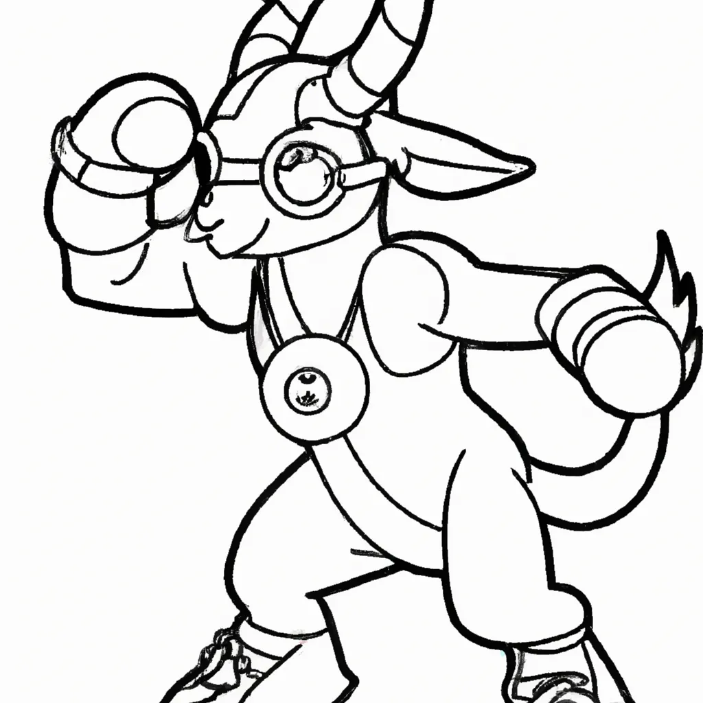 10 Desenhos de Gogoat Pokemon para Imprimir e Colorir