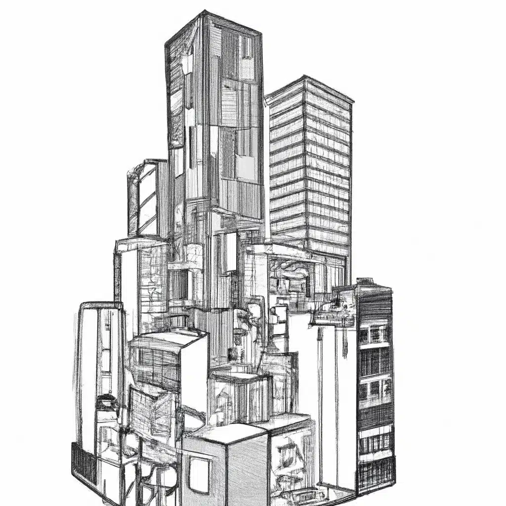 7 Desenhos de Prédios em 3D para Imprimir e Colorir