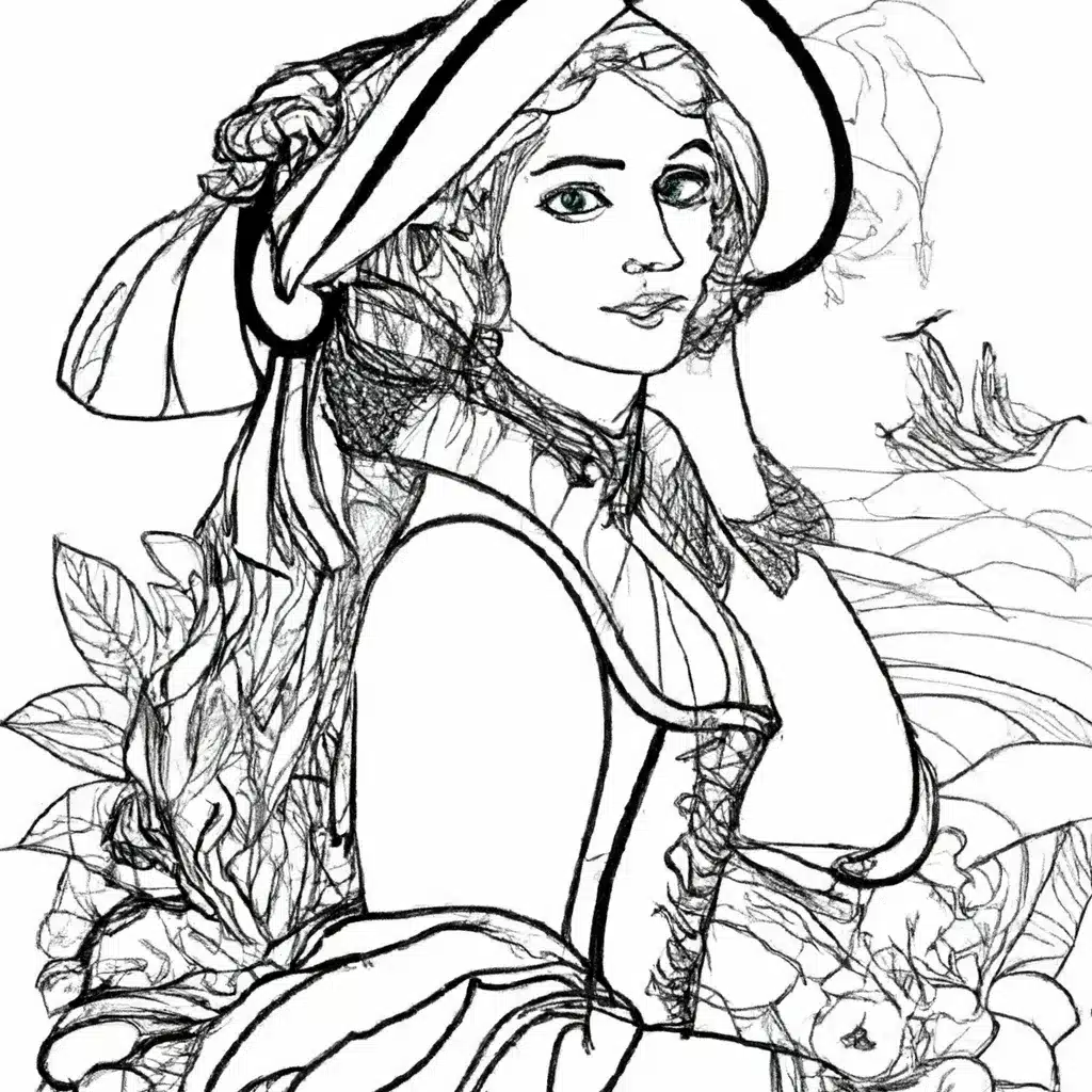 10 Desenhos de Elizabeth Swann para Imprimir e Colorir