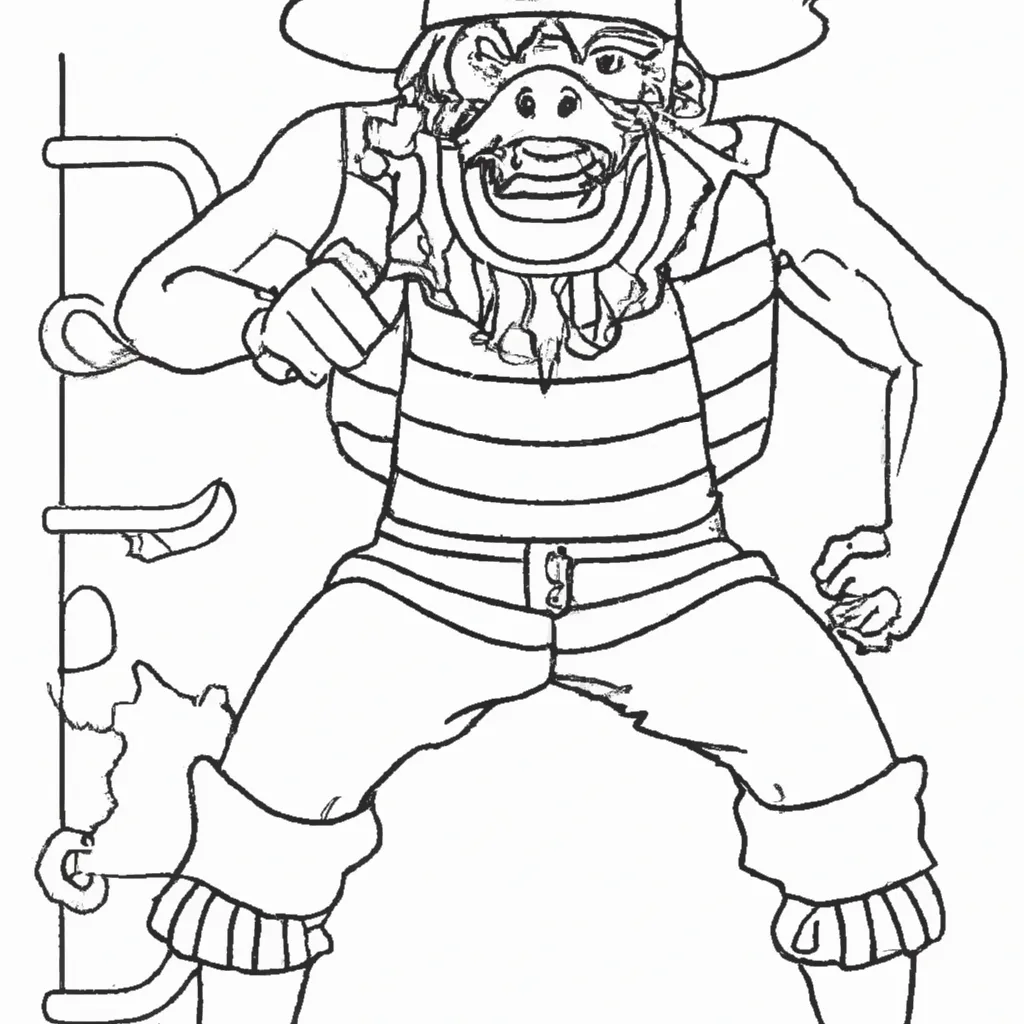 7 Desenhos de Monkey D. Garp para Imprimir e Colorir